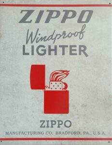 Zippo Lighters Tin Advertising Sign 16 x 12.5 in. – NASHVILLE STEAM